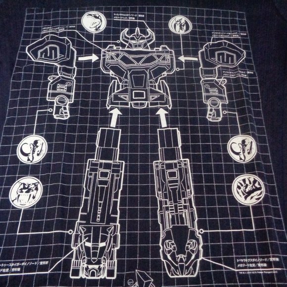Power Ranger | Tops | Loot Crate Power Rangers Megazord Blueprint ...